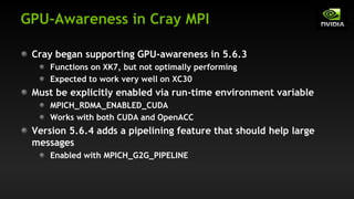 Optimizing GPU to GPU Communication on Cray XK7 | PPT