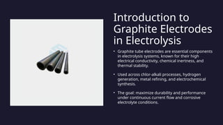 Optimizing Graphite Tube Electrodes for Long-Term Electrolysis ...