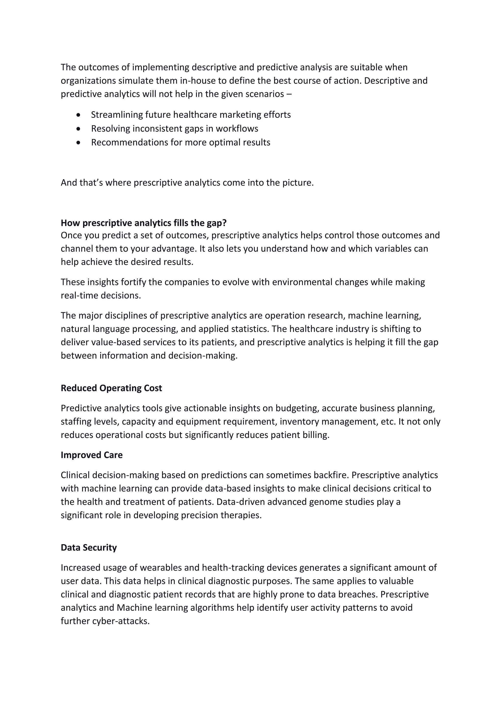 How to Successfully Use Prescriptive Analytics to Optimize Healthcare ...