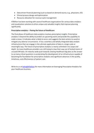 How to Successfully Use Prescriptive Analytics to Optimize Healthcare ...