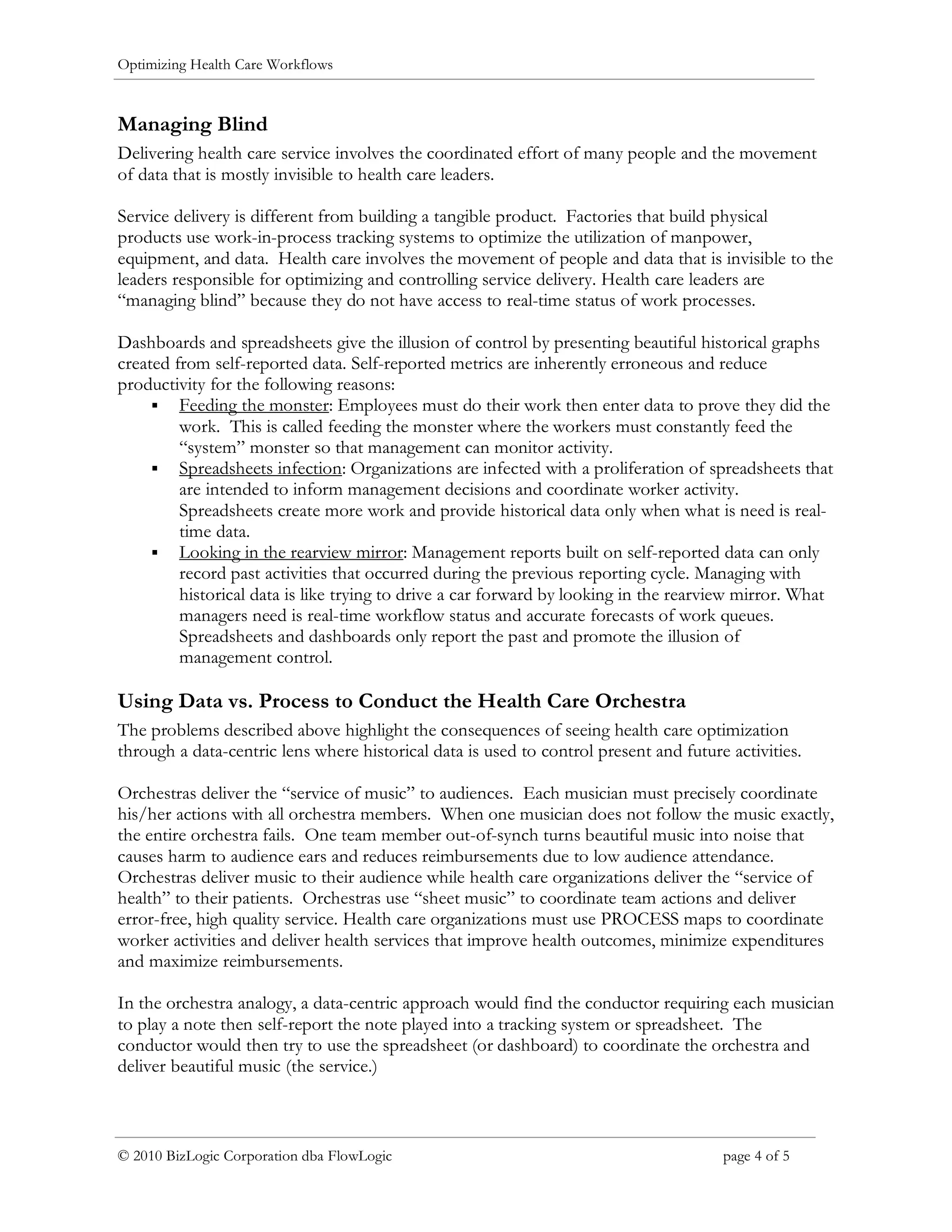 Optimizing Health Care Workflows(May2010) | PDF