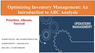 Optimizing Inventory Management.ppt mmmmmmmmmx | PPTX