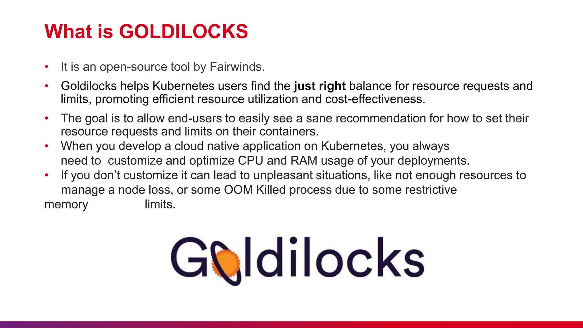 Optimizing Kubernetes Using Goldilockspptx Cloud Computing Internet