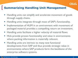 Optimizing Logistics With HUs | PDF