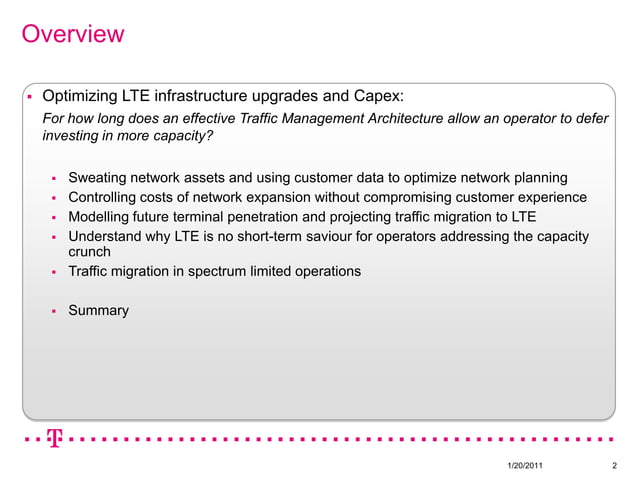 Optimizing LTE Infrastructure Upgrades & Capex | PPTX