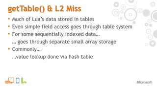 Optimizing Lua For Consoles - Allen Murphy (Microsoft) | PPTX