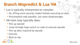 Optimizing Lua For Consoles - Allen Murphy (Microsoft) | PPTX