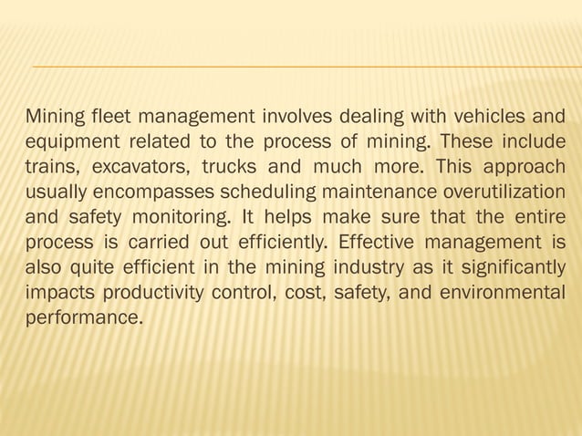 Optimizing Mining Fleet Operations for Increased Productivity.pptx