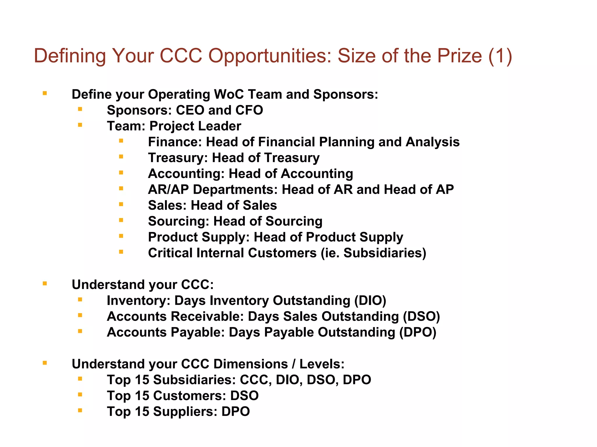 Optimizing Operating Working Capital (Felipe Florez-Arango) | PPT