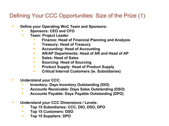 Optimizing Operating Working Capital (Felipe Florez-Arango) | PPT