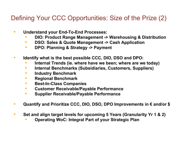 Optimizing Operating Working Capital (Felipe Florez-Arango) | PPT