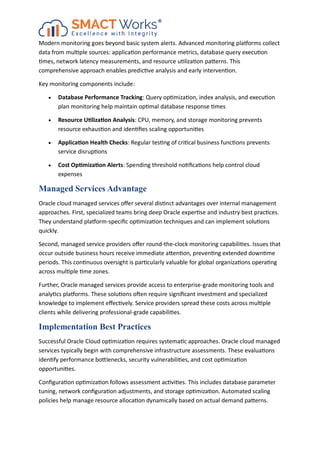 Optimizing Oracle Cloud Performance Through Managed Services and ...