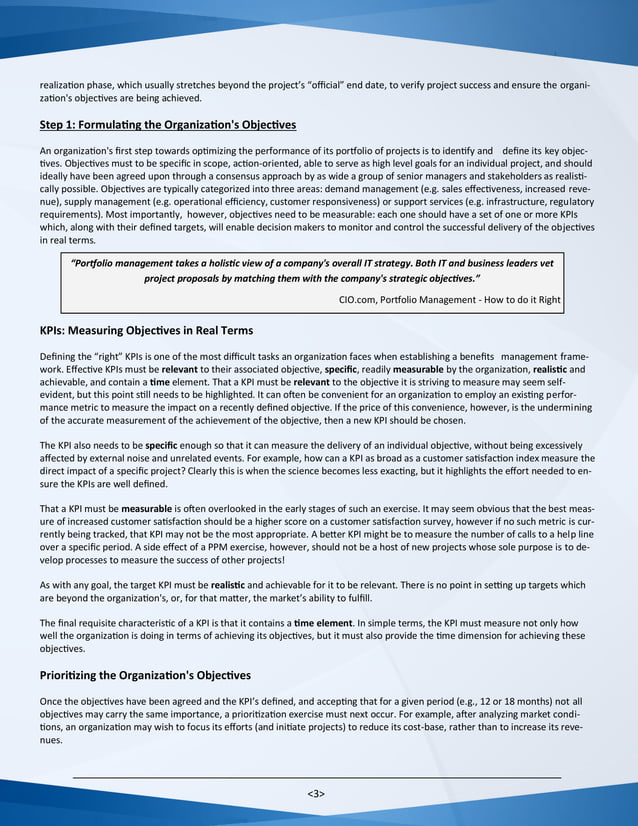 Optimizing Organizational Performance by Managing Project Benefits | PDF