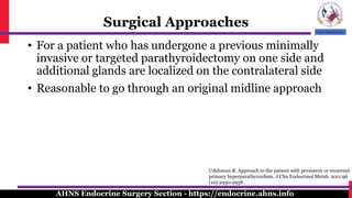 Optimizing outcomes in reoperative parathyroid surgery: AHNS Endocrine ...