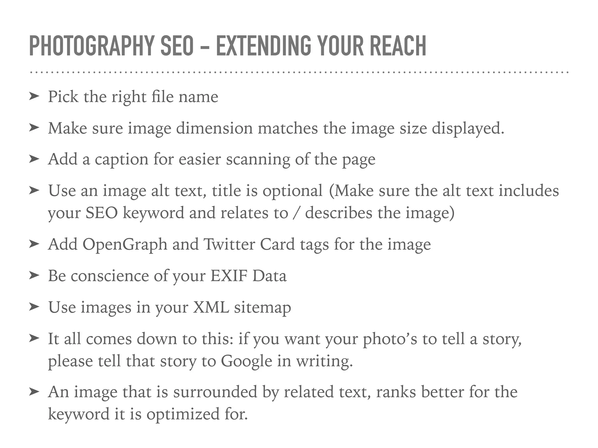 Optimizing photography for digital strategy | PPT