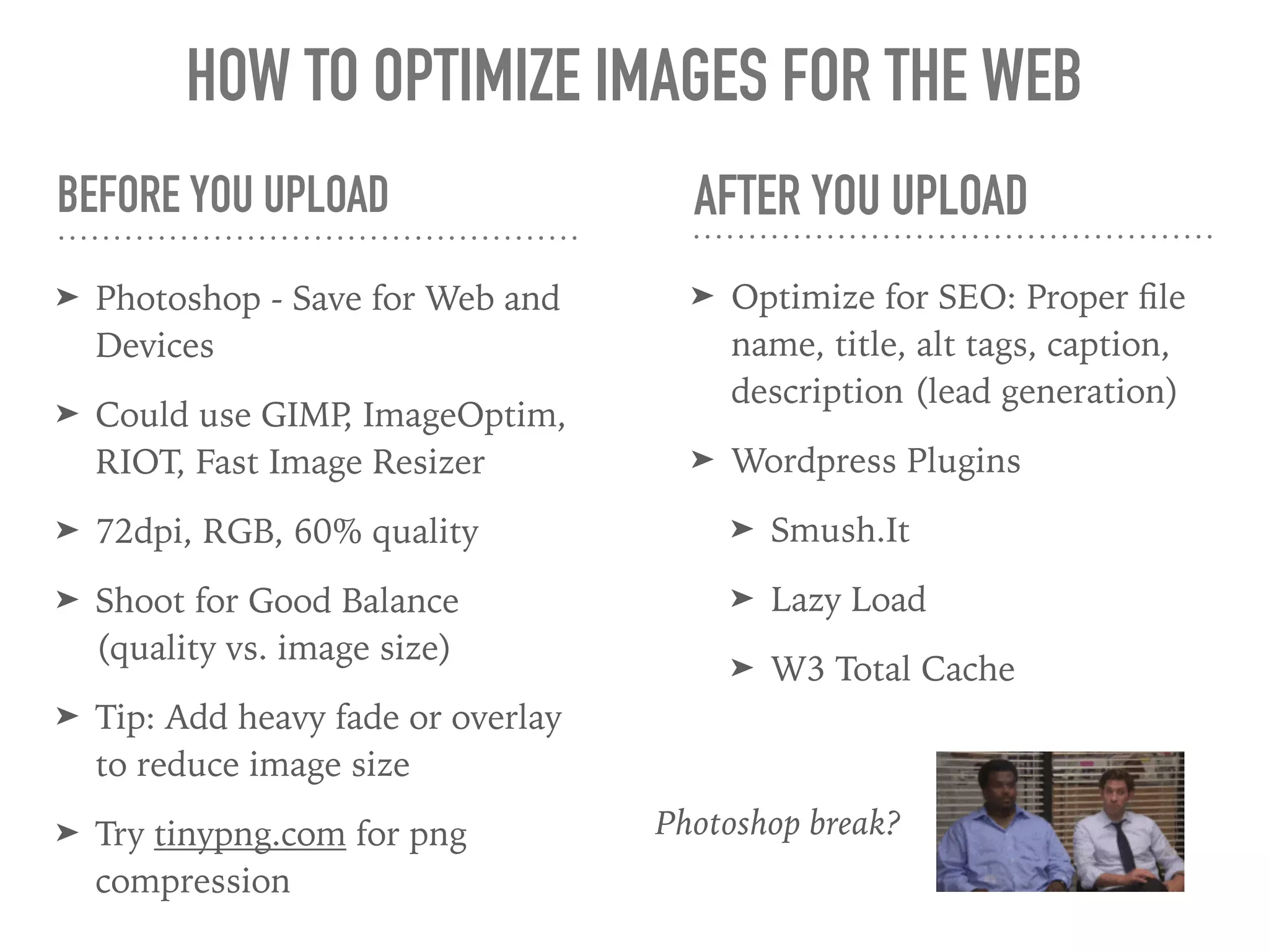 Optimizing photography for digital strategy | PPT