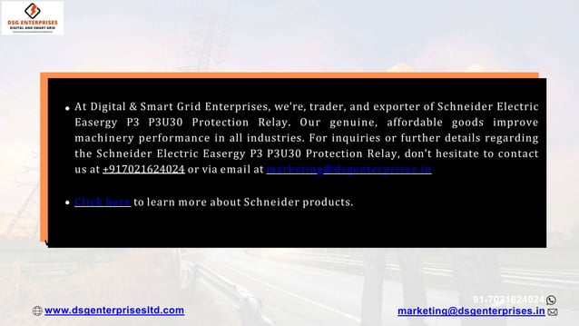 Optimizing Power System Performance: A Deep Dive into the Easergy P3 ...