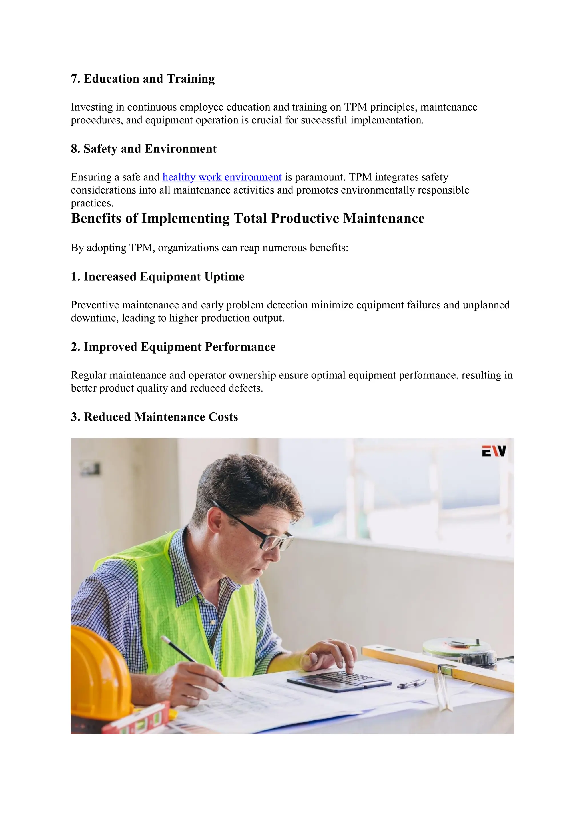 Total Productive Maintenance: A Comprehensive Guide | Enterprise Wired | PDF