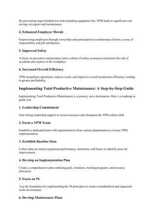 Total Productive Maintenance: A Comprehensive Guide | Enterprise Wired | PDF