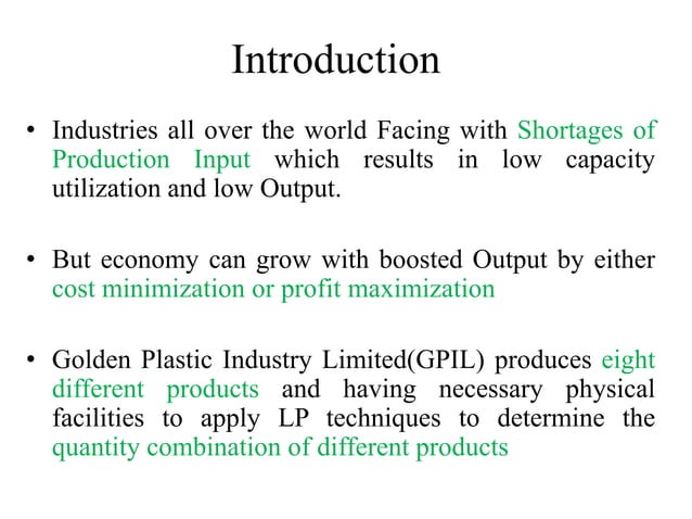 Optimizing Profit With Linear Programming Model Ppt