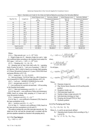 Optimizing pumping rate in pipe networks supplied by groundwater sources | PDF