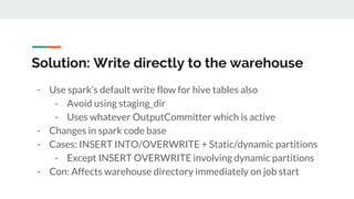 Optimizing S3 Write-heavy Spark workloads | PDF