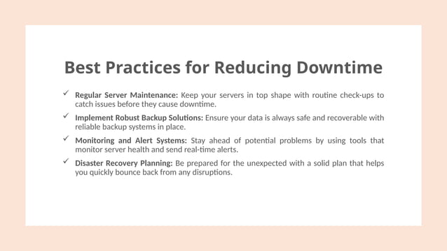 Optimizing Server Management- Reducing Downtime and Enhancing ...
