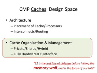 Optimizing shared caches in chip multiprocessors | PPTX