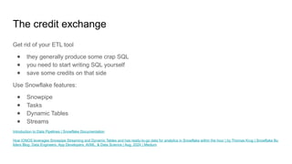 Optimizing Snowflake Credits and Performance | PPTX