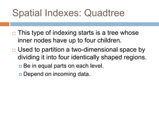 Optimizing spatial database | PPT