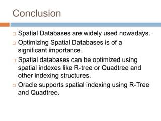 Optimizing spatial database | PPT