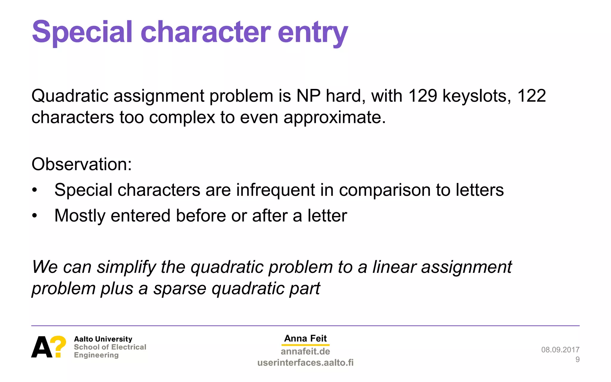 Optimizing Special Character Entry: the Case of the French Keyboard ...