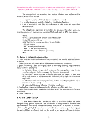 Optimizing the parameters of wavelets for pattern matching using ga | PDF | Physics | Science