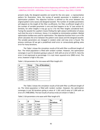 Optimizing the parameters of wavelets for pattern matching using ga | PDF | Physics | Science