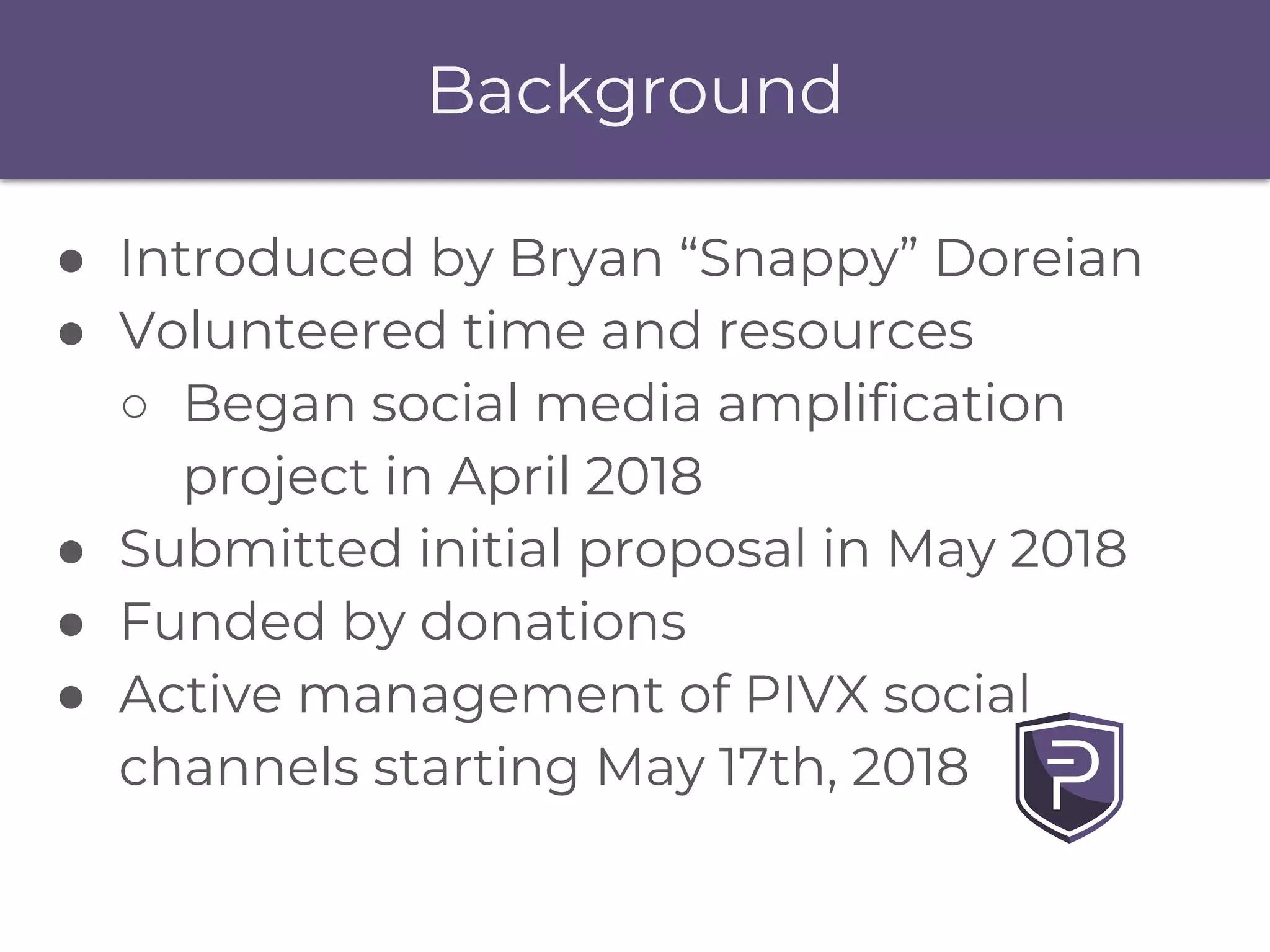 Optimizing the PIVX Intelligence Ecosystem | PPT