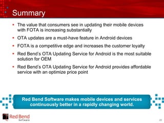 Red Bend Software: Optimizing the User Experience with Over-the-Air ...