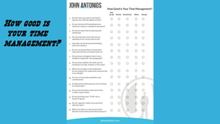 Optimizing time management workshop | PPT