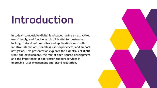 Optimizing User Engagement with UI UX Front-End Development | PPTX | Web Development | Internet