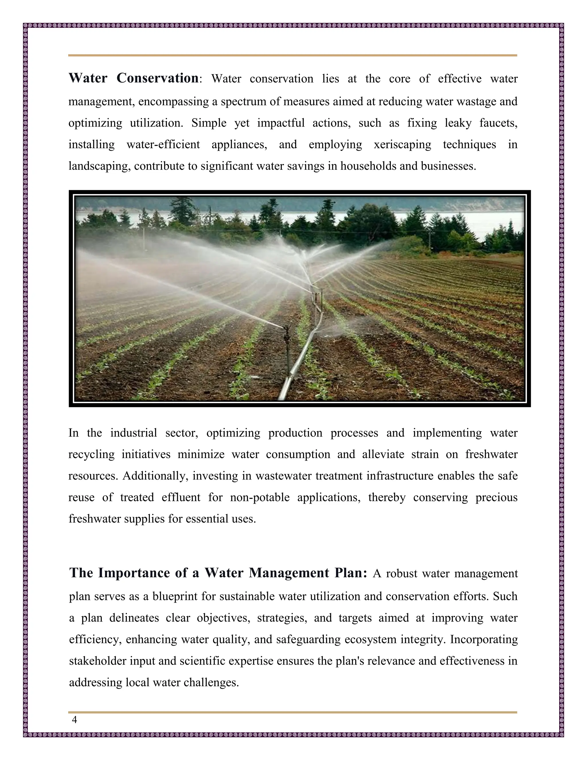 Optimizing Water Resources: The Crucial Role of Water Management | PDF