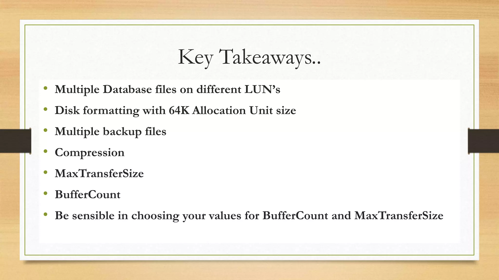 Optimizing your backup | PPTX