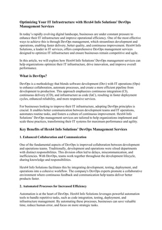 Optimizing Your IT Infrastructure with Hex64 Info Solutions.docx