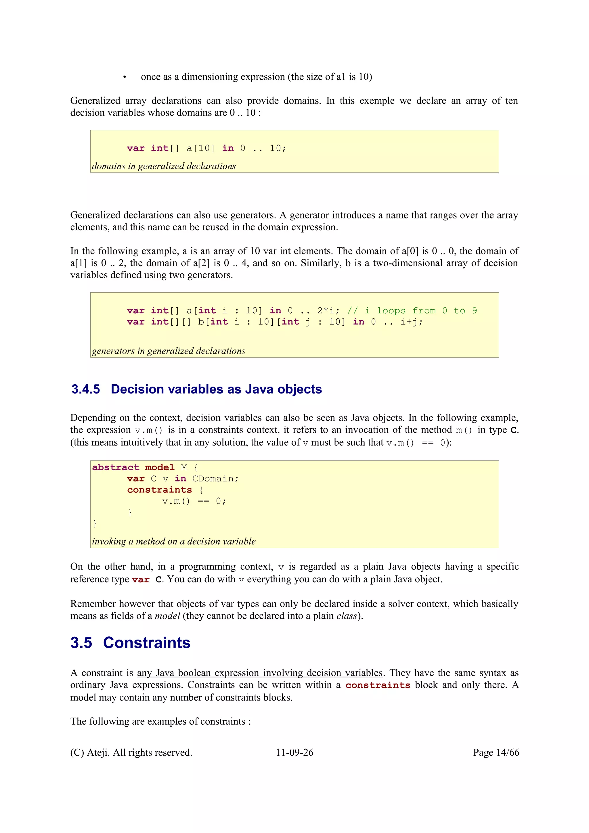 The OptimJ Manual | PDF