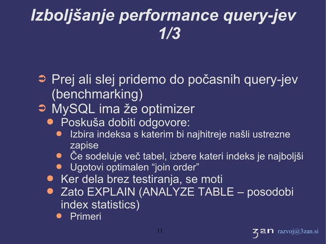 MySQL optimization | PPT