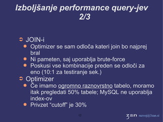 MySQL optimization | PPT