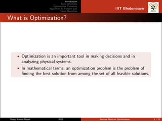 Optimization and its applications usefulness for researchers | PPT