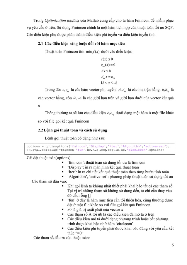 Optim slr im_fmincon_report | PDF