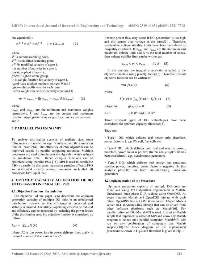 Optimum Capacity Allocation Of Distributed Generation Pdf