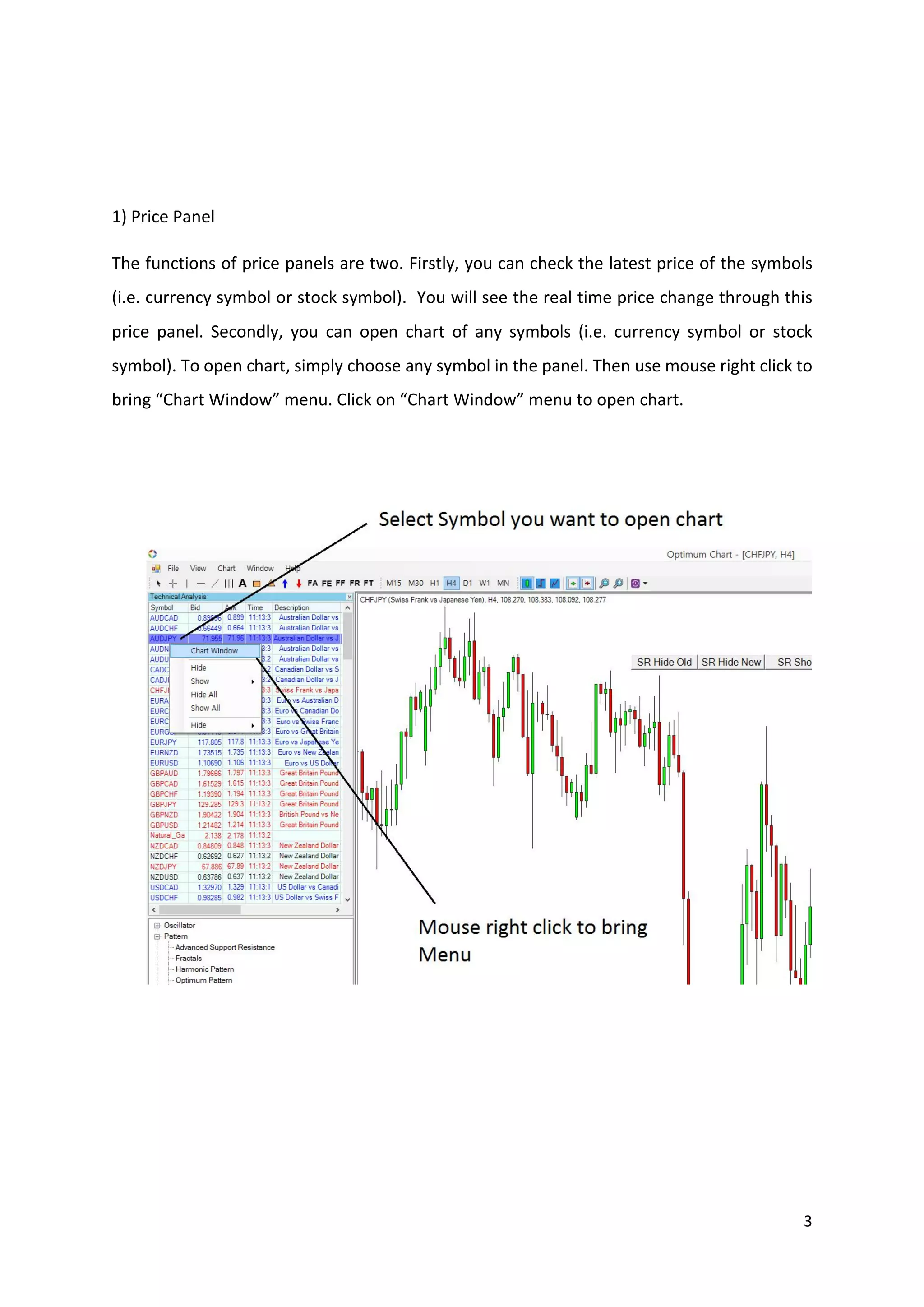 Optimum chart manual - user interface | PDF