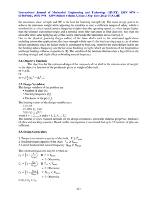 Optimum design of automotive composite drive shaft | PDF