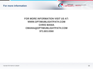 Optimum Lightpath | PPT
